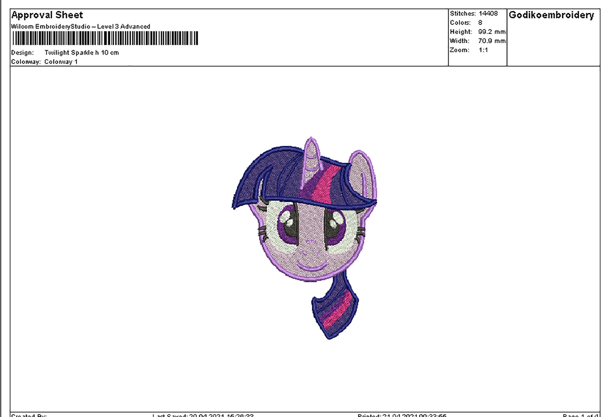 Twilight Pony Machine Embroidery Design 3 Sizes - Etsy