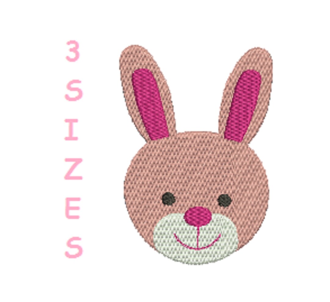 Rabbit Machine Embroidery Design- 3 Sizes - Etsy