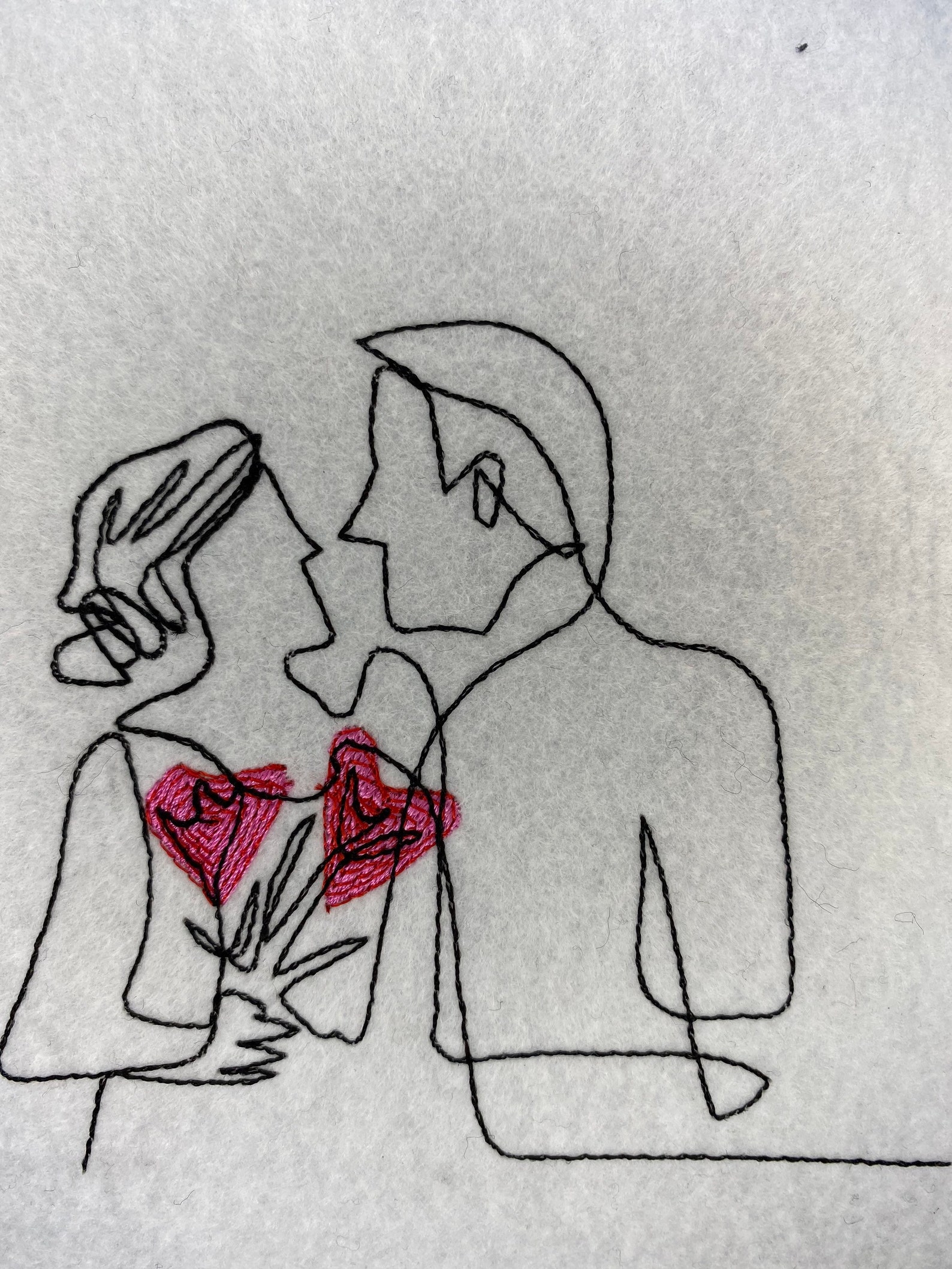 Couple in Love Machine Embroidery Design 4 Sizes - Etsy