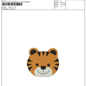 Tiger Machine Embroidery Digital Design 3 Sizes - Etsy
