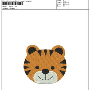 Tiger Machine Embroidery Digital Design 3 Sizes - Etsy
