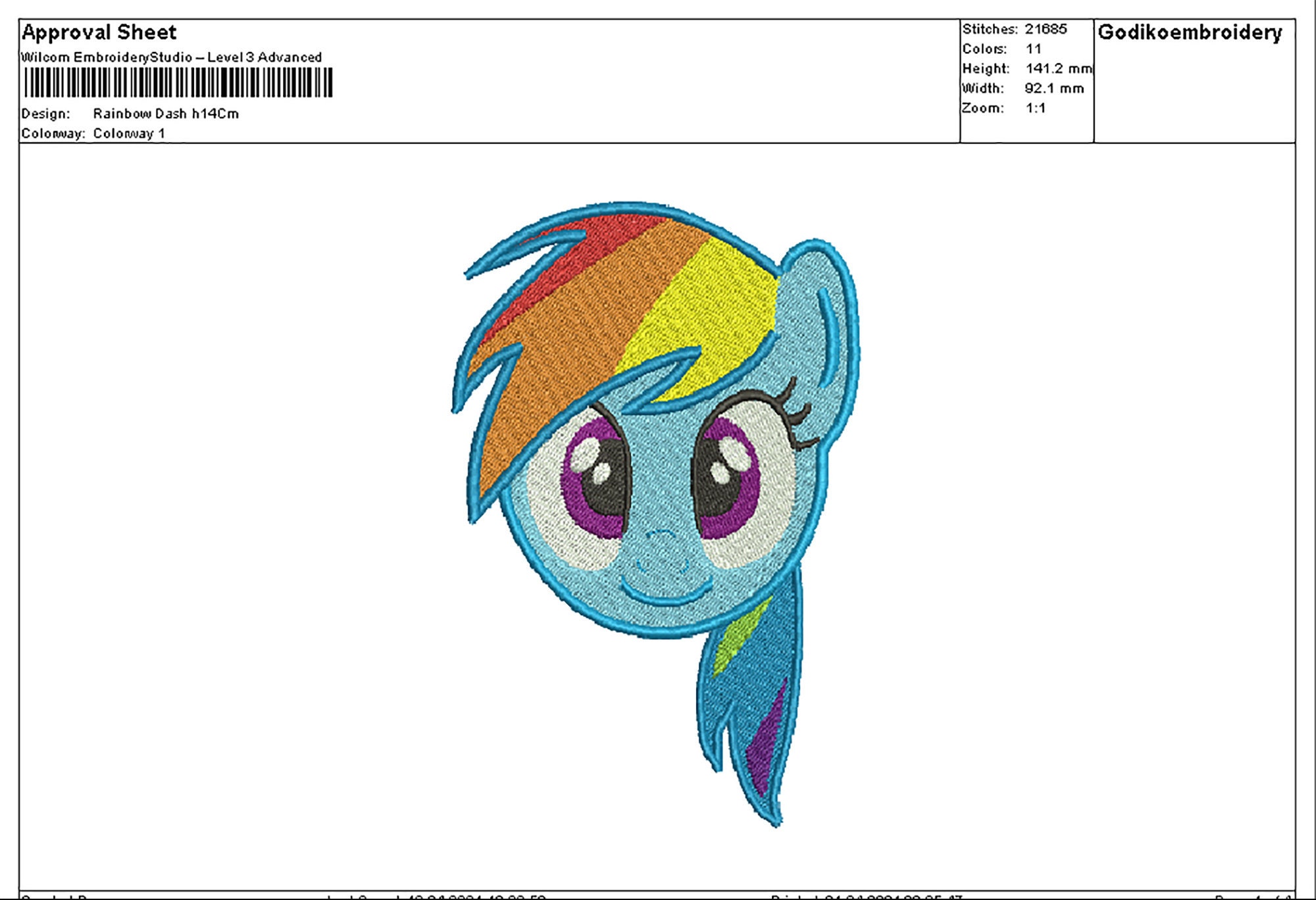 Rainbow Pony Machine Embroidery Design 3 Sizes - Etsy