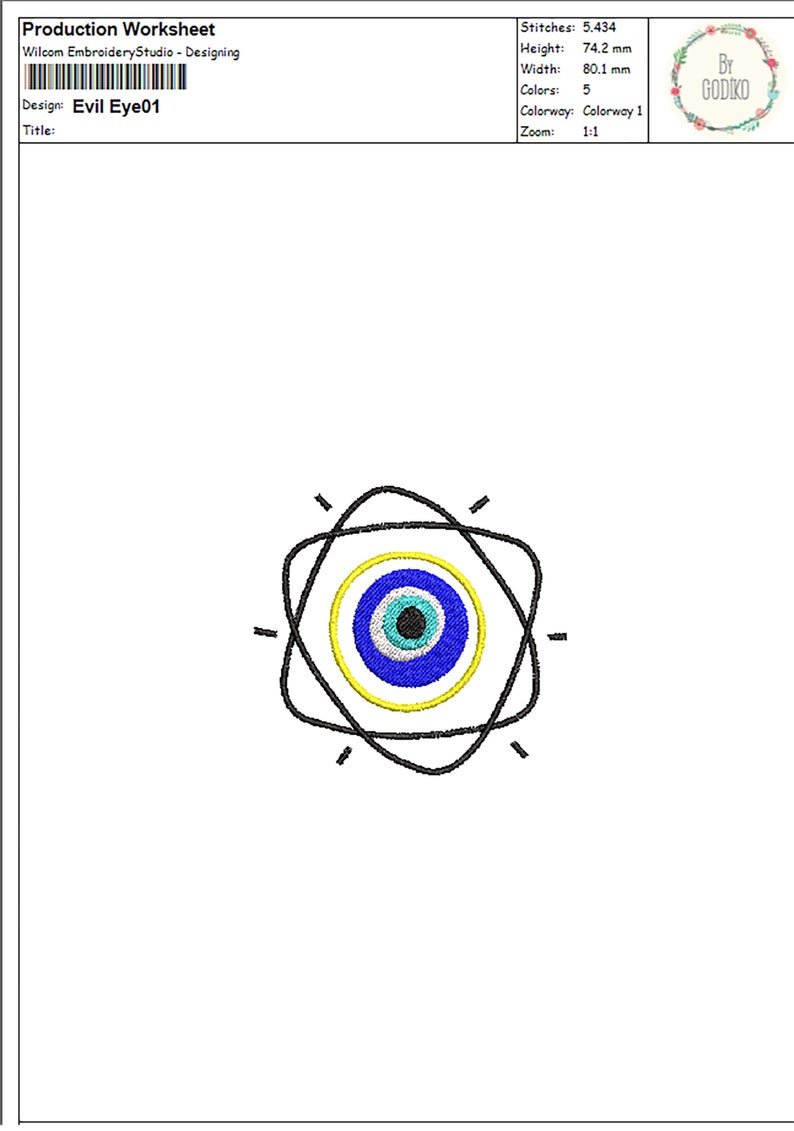 Nazar-evil Eye- Machine Embroidery Designs-5 Sizes - Etsy