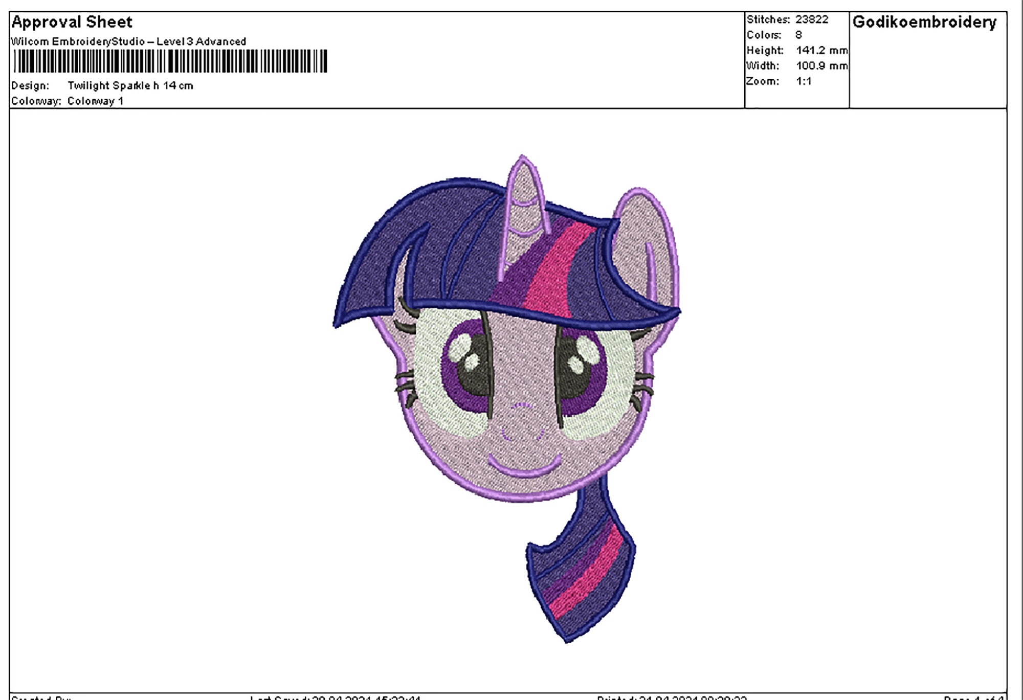 Twilight Pony Machine Embroidery Design 3 Sizes - Etsy
