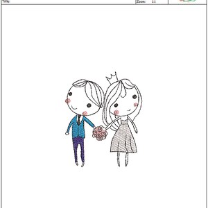 Bride and Groom -wedding Couple- Machine Embroidery Design-3 Sizes - Etsy