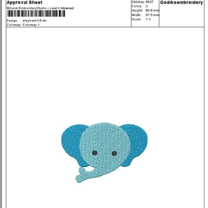 Elephant Machine Embroidery Design 3 Sizes - Etsy