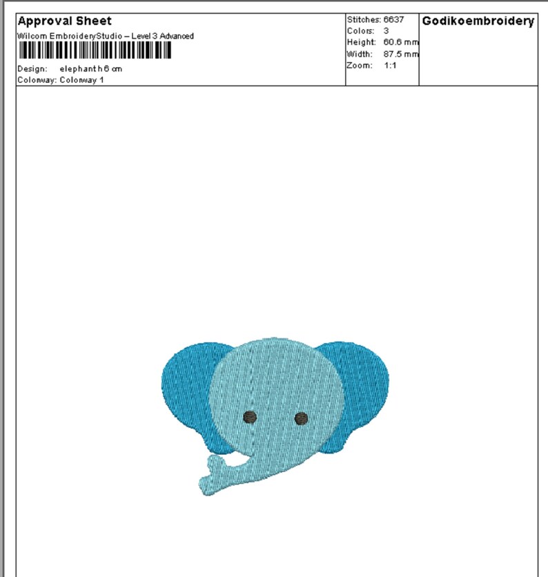 Elephant Machine Embroidery Design 3 Sizes - Etsy