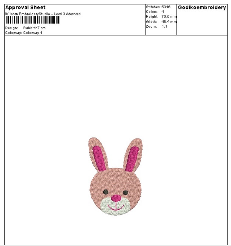 Rabbit Machine Embroidery Design- 3 Sizes - Etsy