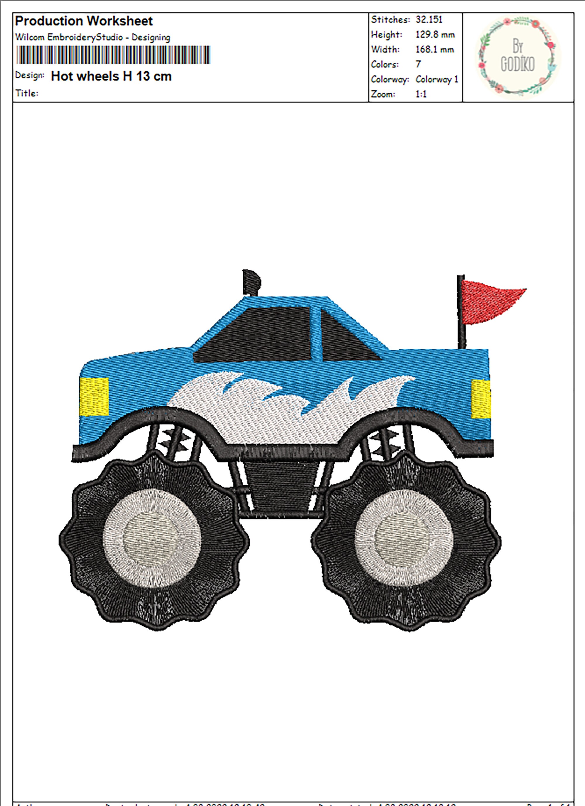 Big Wheels Machine Embroidery Design 3 Sizes - Etsy