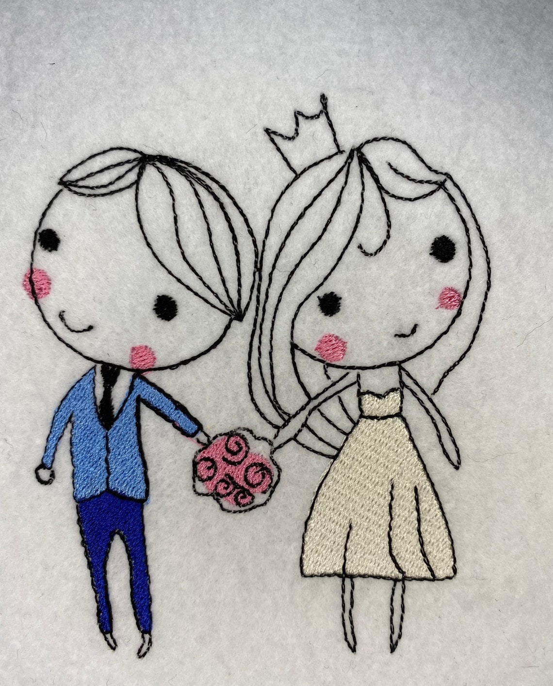 Bride and Groom -wedding Couple- Machine Embroidery Design-3 Sizes - Etsy