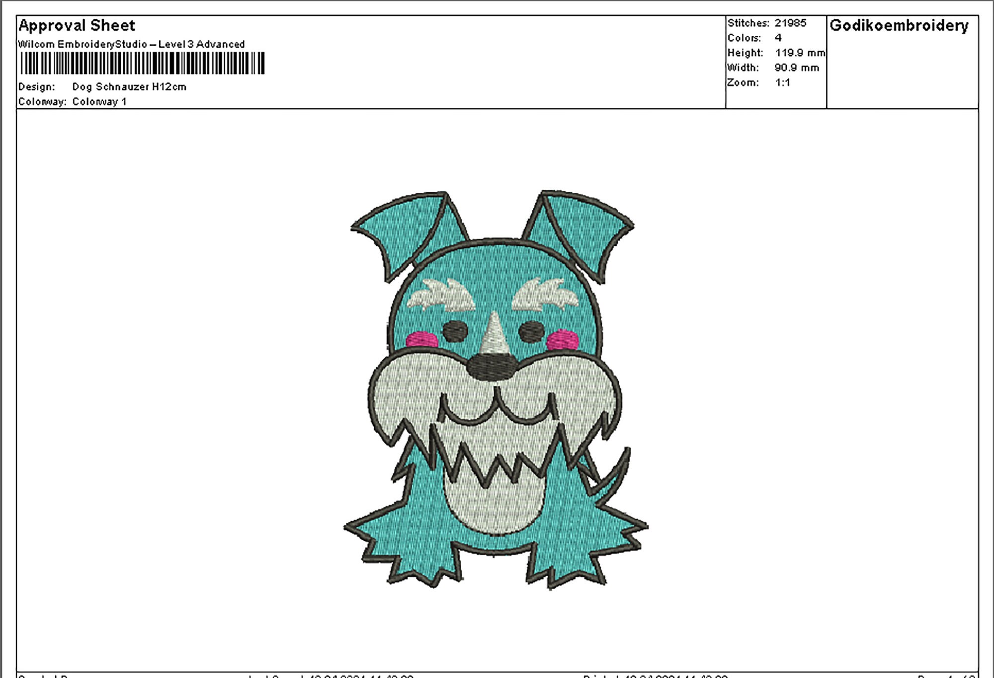 Dog Schnauzer Machine Embroidery Design-3 Sizes - Etsy