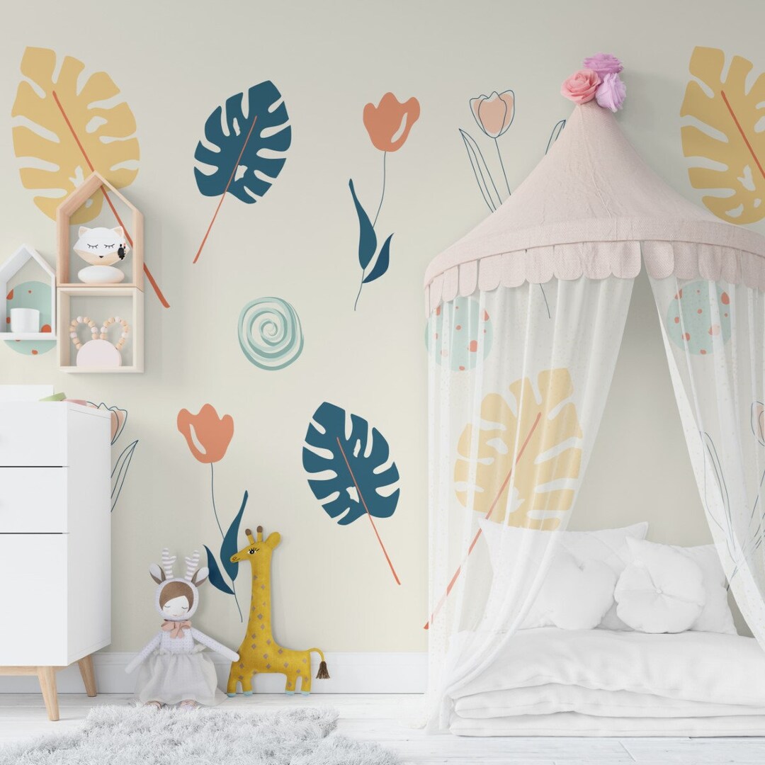 Playful Whimsy Nursery Wallpaper Baby Room Peel and Stick Wallpaper - Etsy