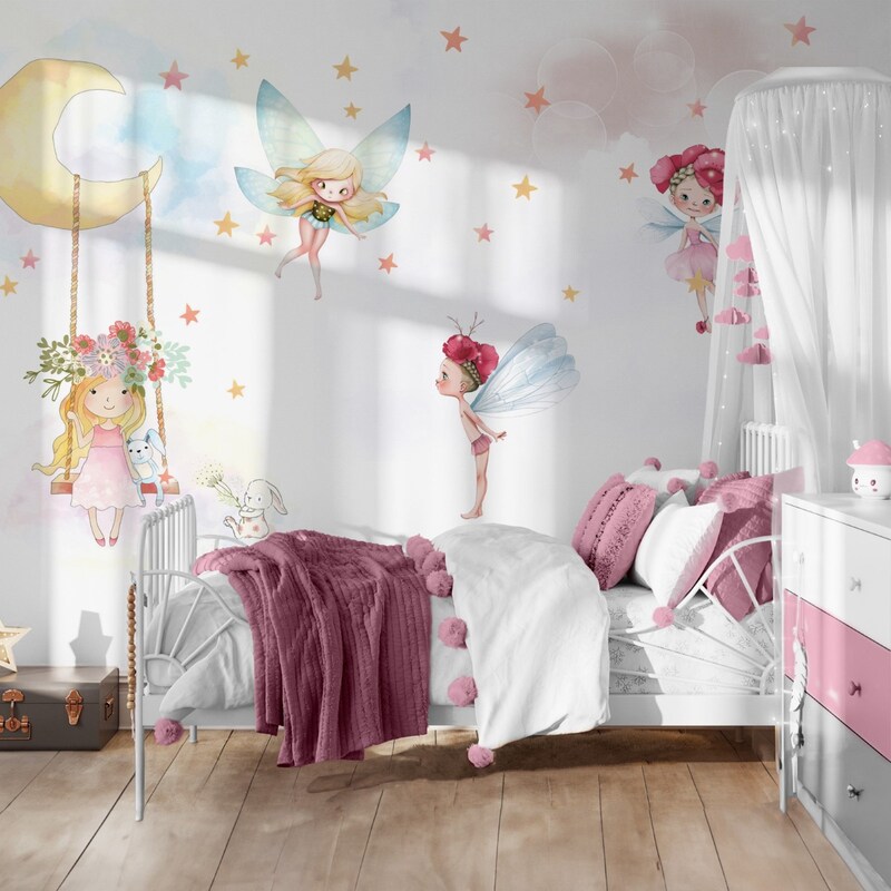 Girls Room Wallpaper - Etsy
