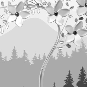 Custom Wallpaper 3D Embossed Flowers Tree Wallpaper Wall Mural Creative ...