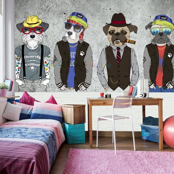 Dog Wall Mural - Etsy