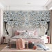 Custom Wallpaper 3D Embossed White Flowers Tree Wallpaper Wall Mural ...