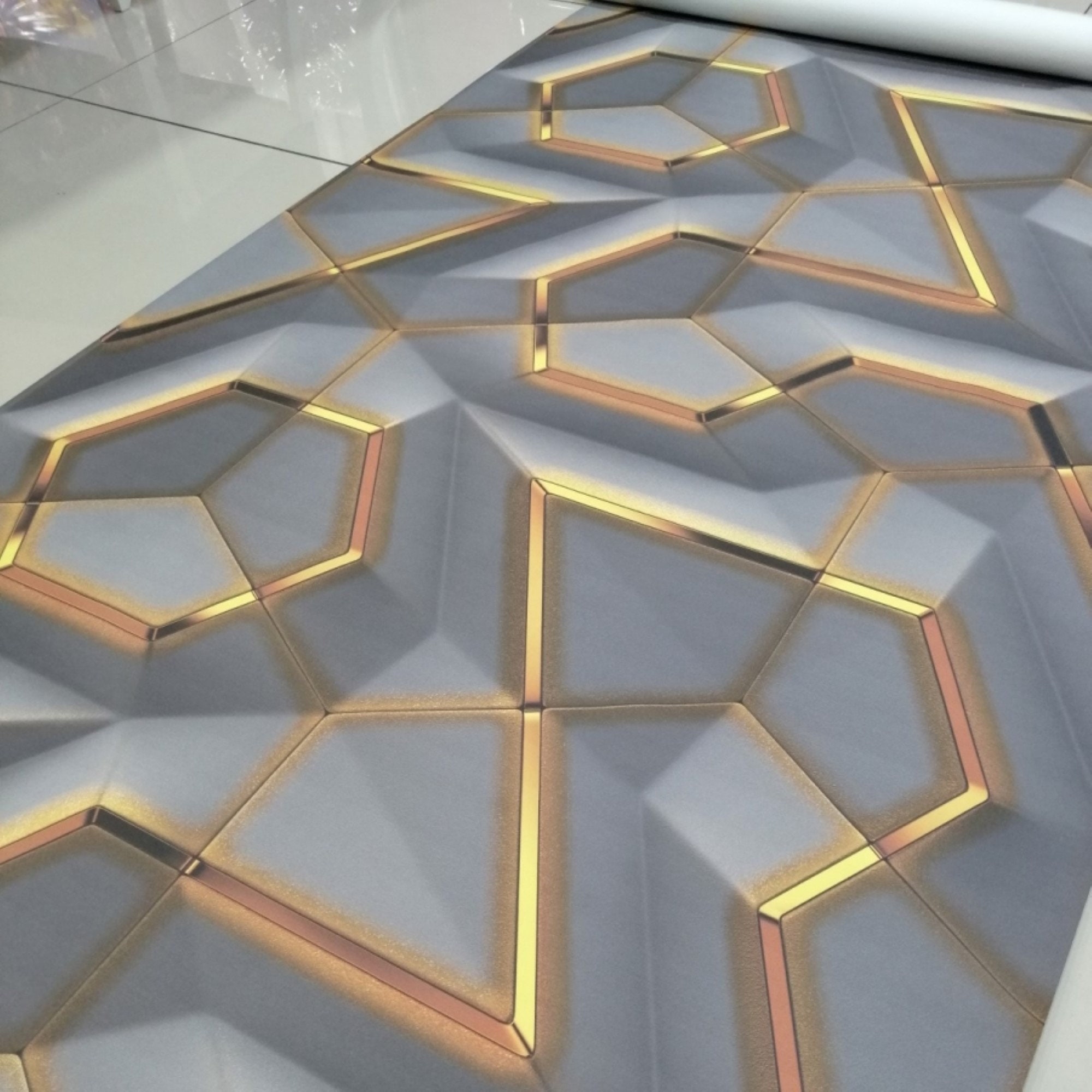 Geometric 3D Effect Wallpaper - Etsy