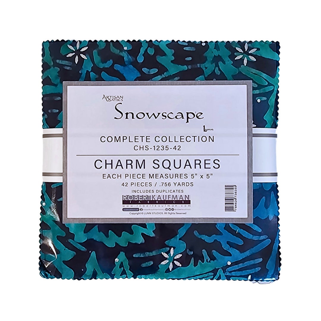 Snowscape Artisan Batik 5" Charm Pack - Etsy