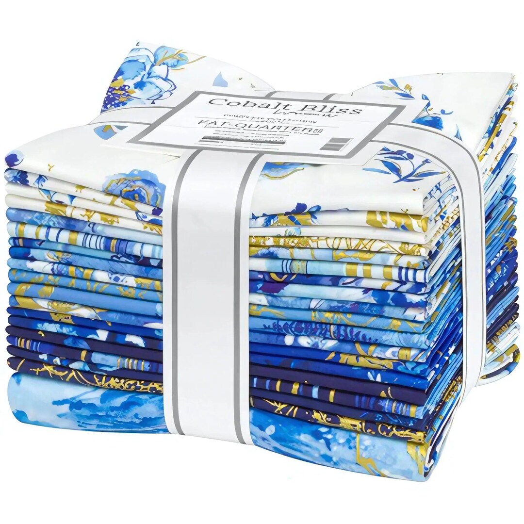 Cobalt Bliss Fat Quarter Bundle - Etsy