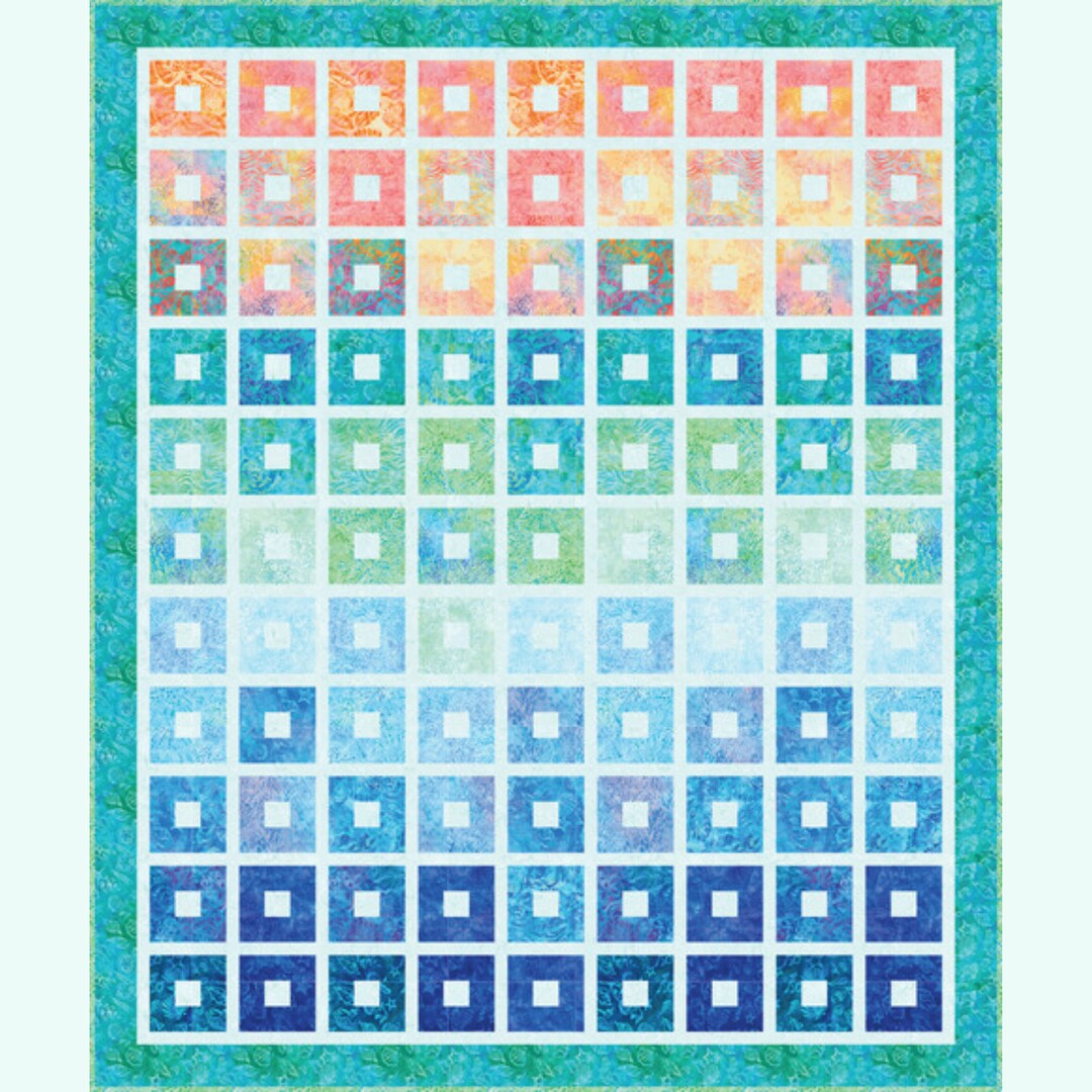 Seashore Sashy Squares Quilt Kit - Etsy