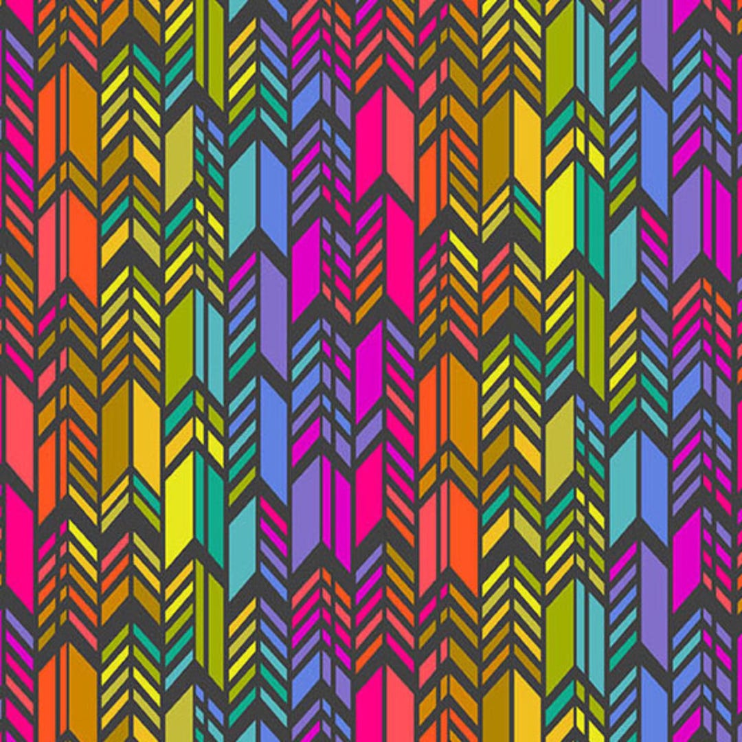 Color Wheel Spectrum Feathers in Night - Priced/sold by the Half-yard ...