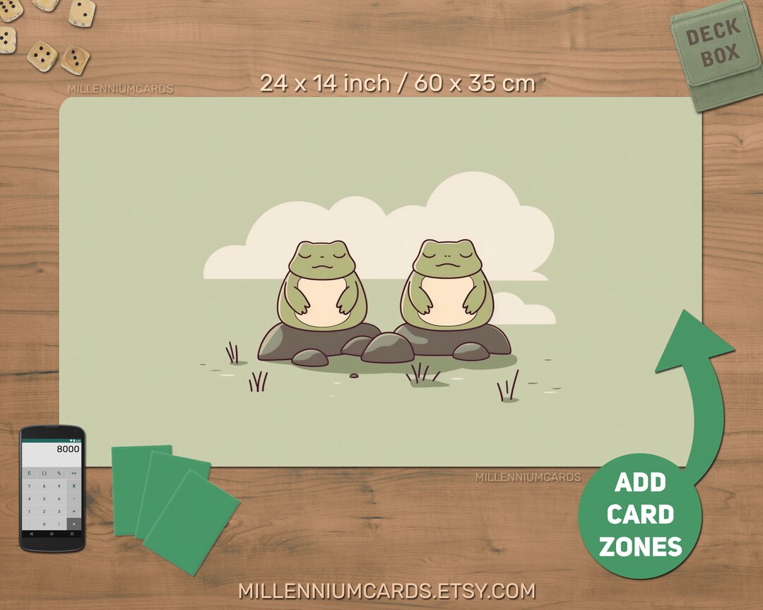 Minimal Frog Playmat for TCG | Add You Text Logo Etc. | Personalized ...