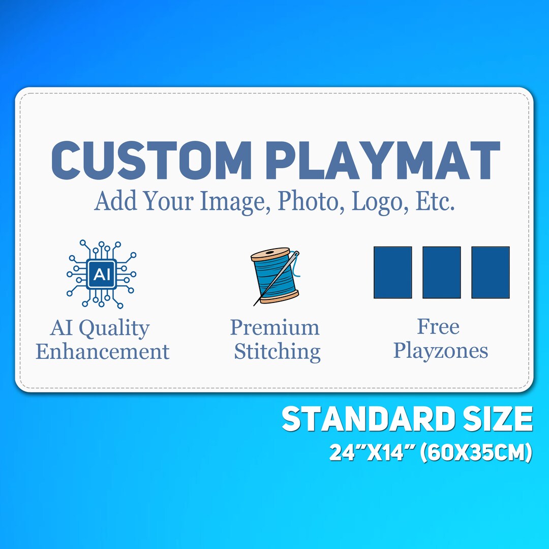 Your CUSTOM Playmat 14x24 / 35X60 Cm All Images Accepted Durable ...