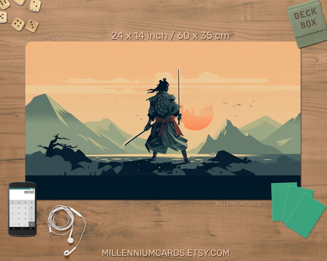 Minimal Samurai Playmat for TCG | Add You Text Logo Etc. | Personalized ...