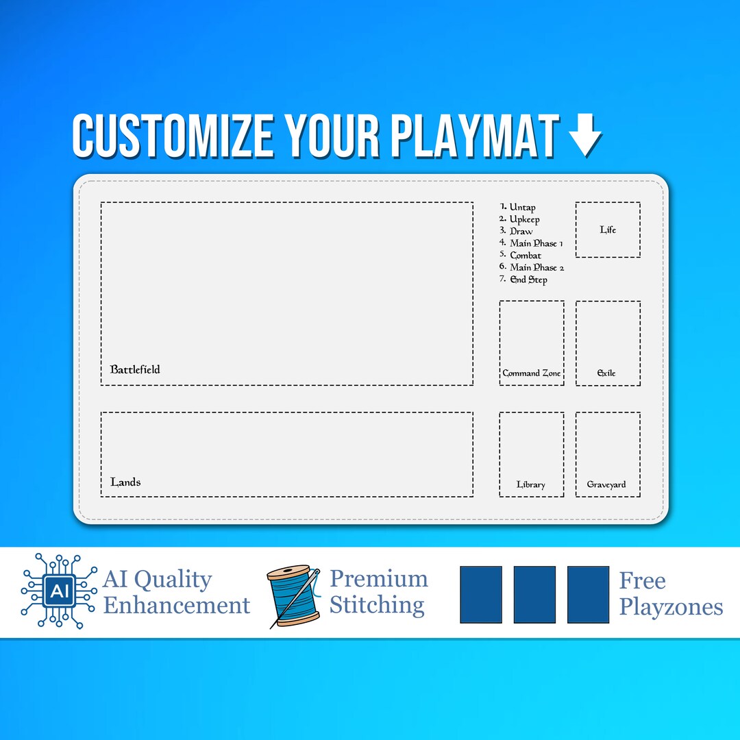 CUSTOM Playmat WITH Playzones - 14"x24" 35,5X60 Cm - All Images ...