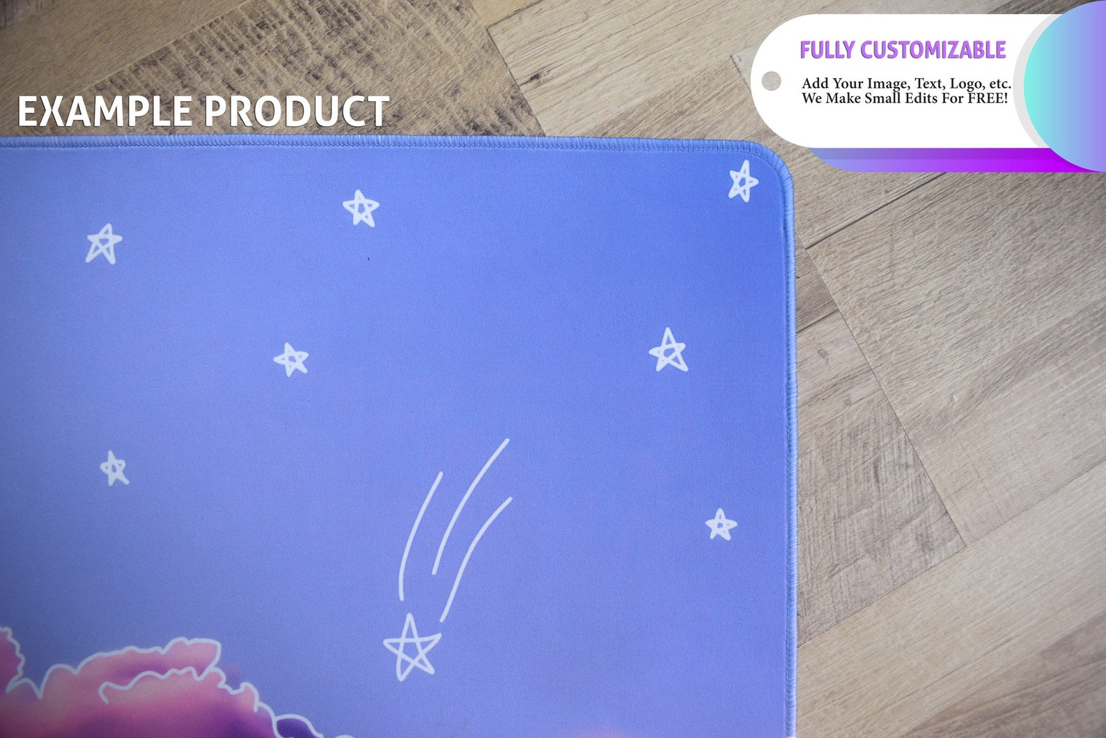 One CUSTOM Playmat WITH Piece of Art + Playzones - 14"x24" / 35,5X60 Cm ...