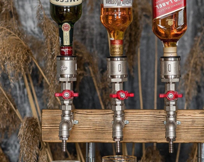 Handcrafted Whiskey Bourbon Dispenser, Home Bar Accessory, Man Cave ...