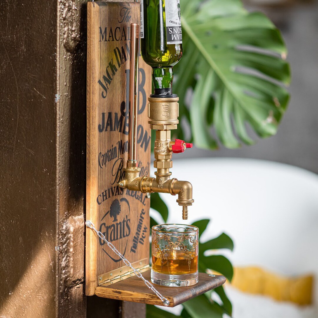 Wall Dispenser for Alcohol - Whiskey Stand for Home Bar - Jack Daniels ...