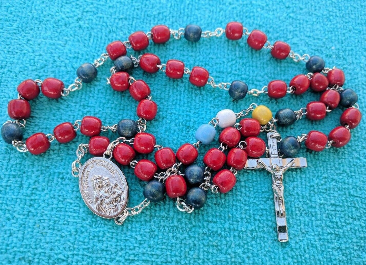 Holy Souls in Purgatory Rosary | 13 Virtues of Mary | Handmade Wood ...