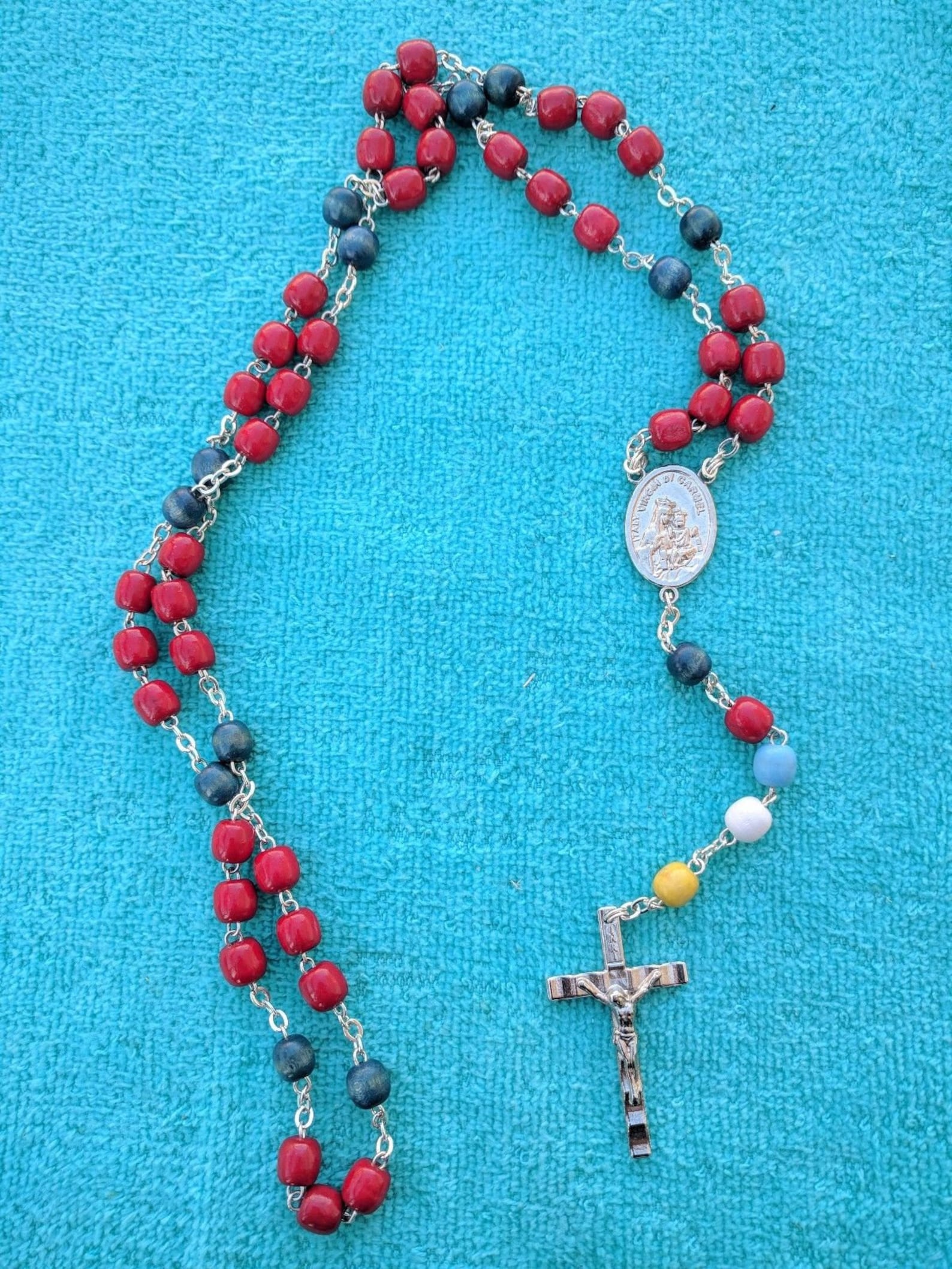 Holy Souls in Purgatory Rosary | 13 Virtues of Mary | Handmade Wood ...