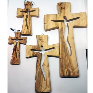 Handmade Olive Wood Wall Crucifix Cross Christian Carved Jesus From ...
