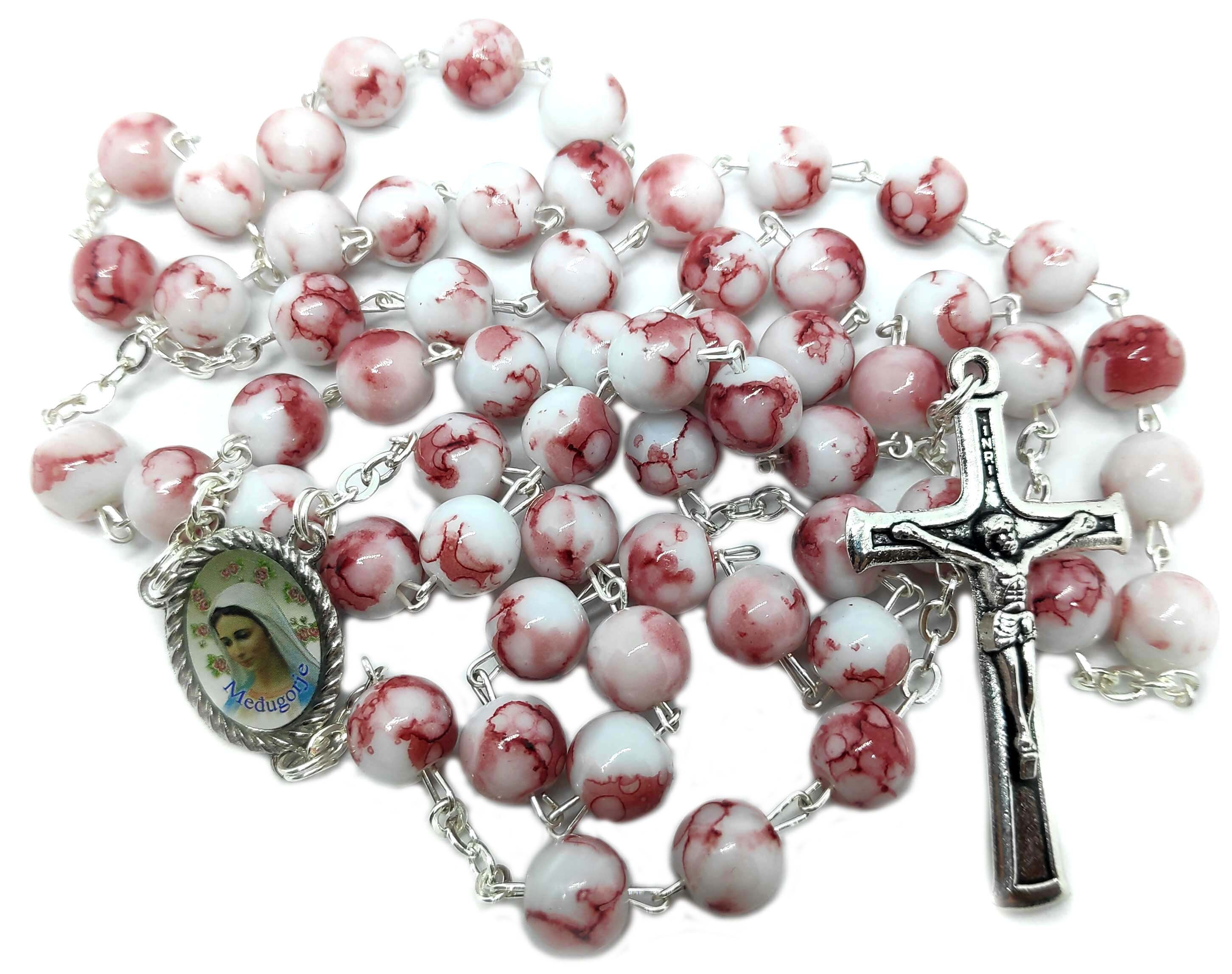 Woman Rosary Gift Multicolor Red Rosaries From Medjugorje Our - Etsy UK