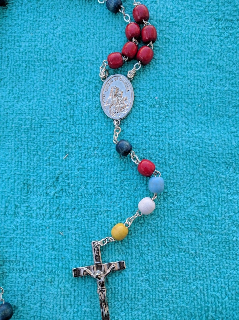 Holy Souls in Purgatory Rosary | 13 Virtues of Mary | Handmade Wood ...