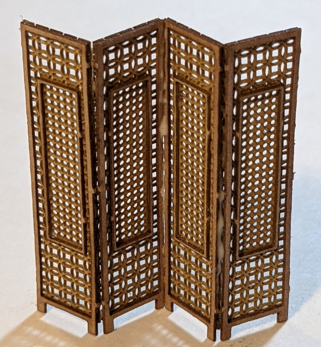 Miniature Quarter Inch Mid-century Modern Room Divider Filigree Screen ...