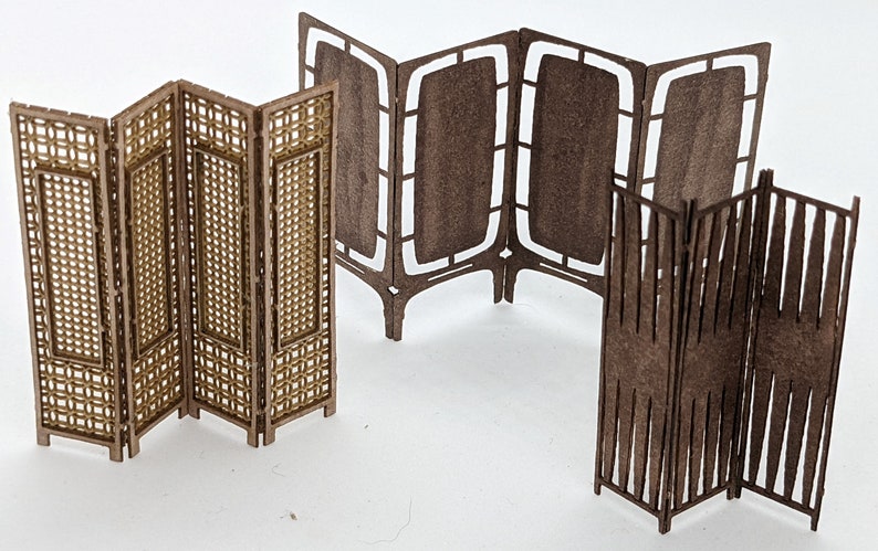 Miniature Quarter Inch Mid-century Modern Room Divider Filigree Screen ...