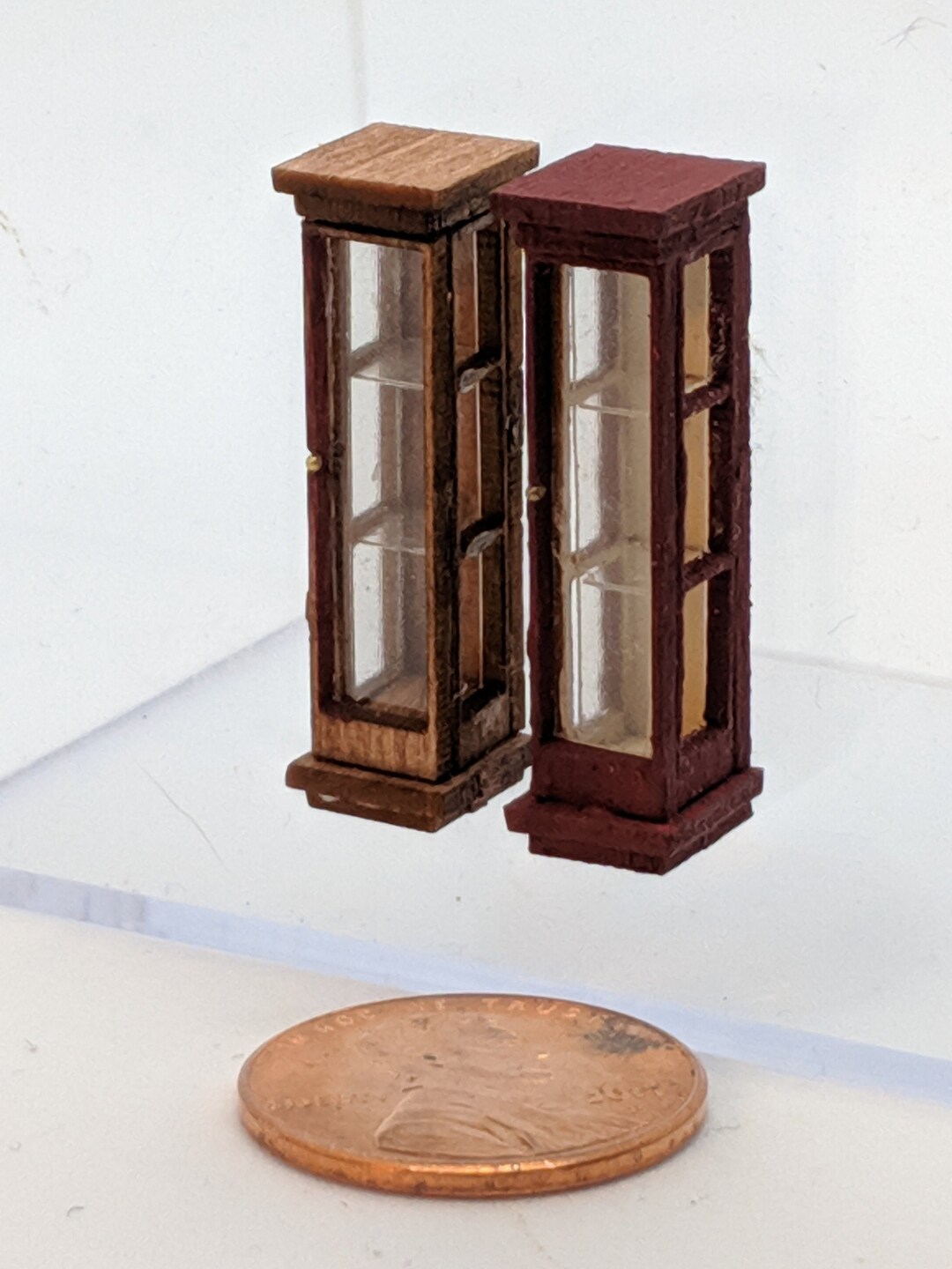 Quarter Scale Miniature Pair of Hanging Glass Display Cases Kit - Etsy