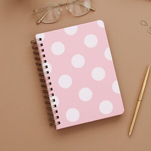 Polka Dot Weekly Planner, Pink Polka Dot Undated Planner, Pink Weekly ...
