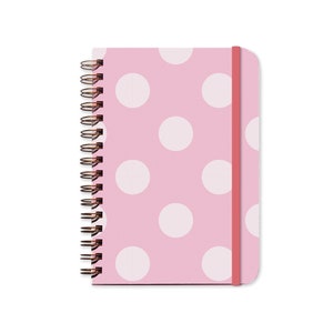 Polka Dot Weekly Planner, Pink Polka Dot Undated Planner, Pink Weekly ...