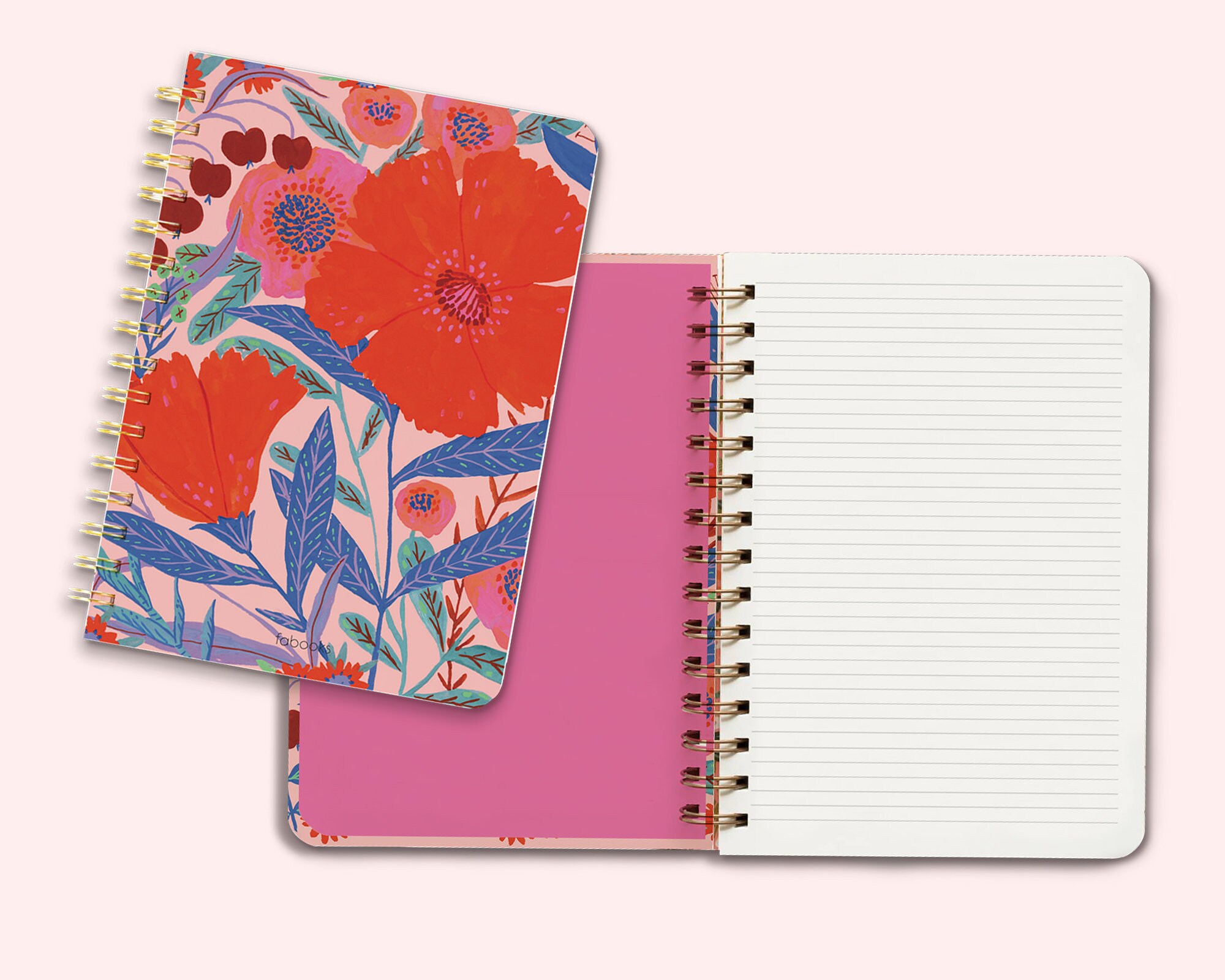 Floral Notebook Lined Hardcover Diary Spiral Notebook - Etsy