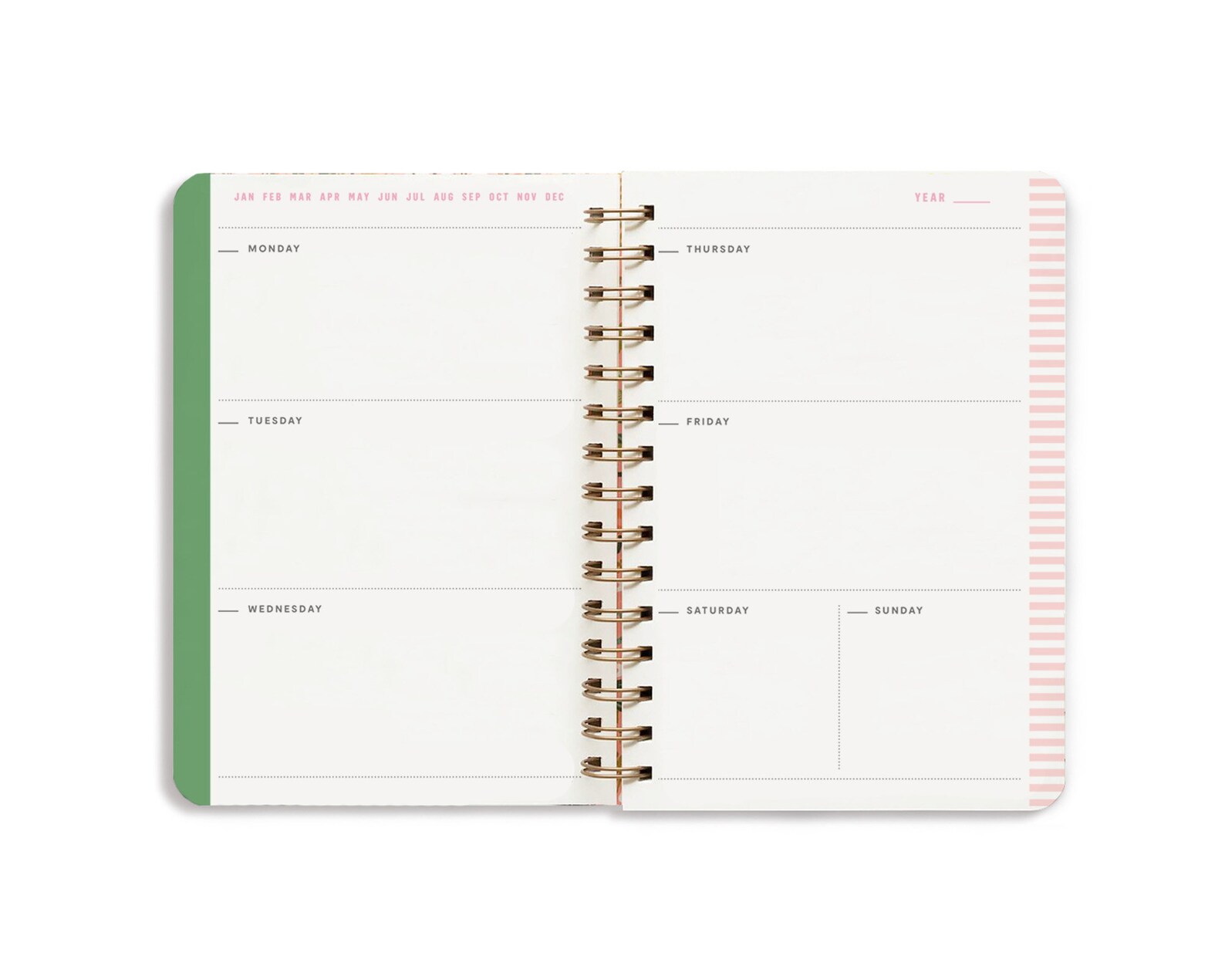Polka Dot Weekly Planner, Pink Polka Dot Undated Planner, Pink Weekly ...