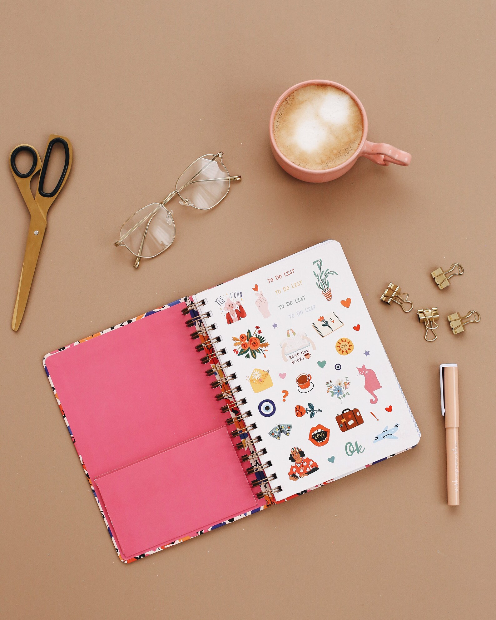 Weekly Planner Pink Floral Diary Undated Weekly Planner | Etsy