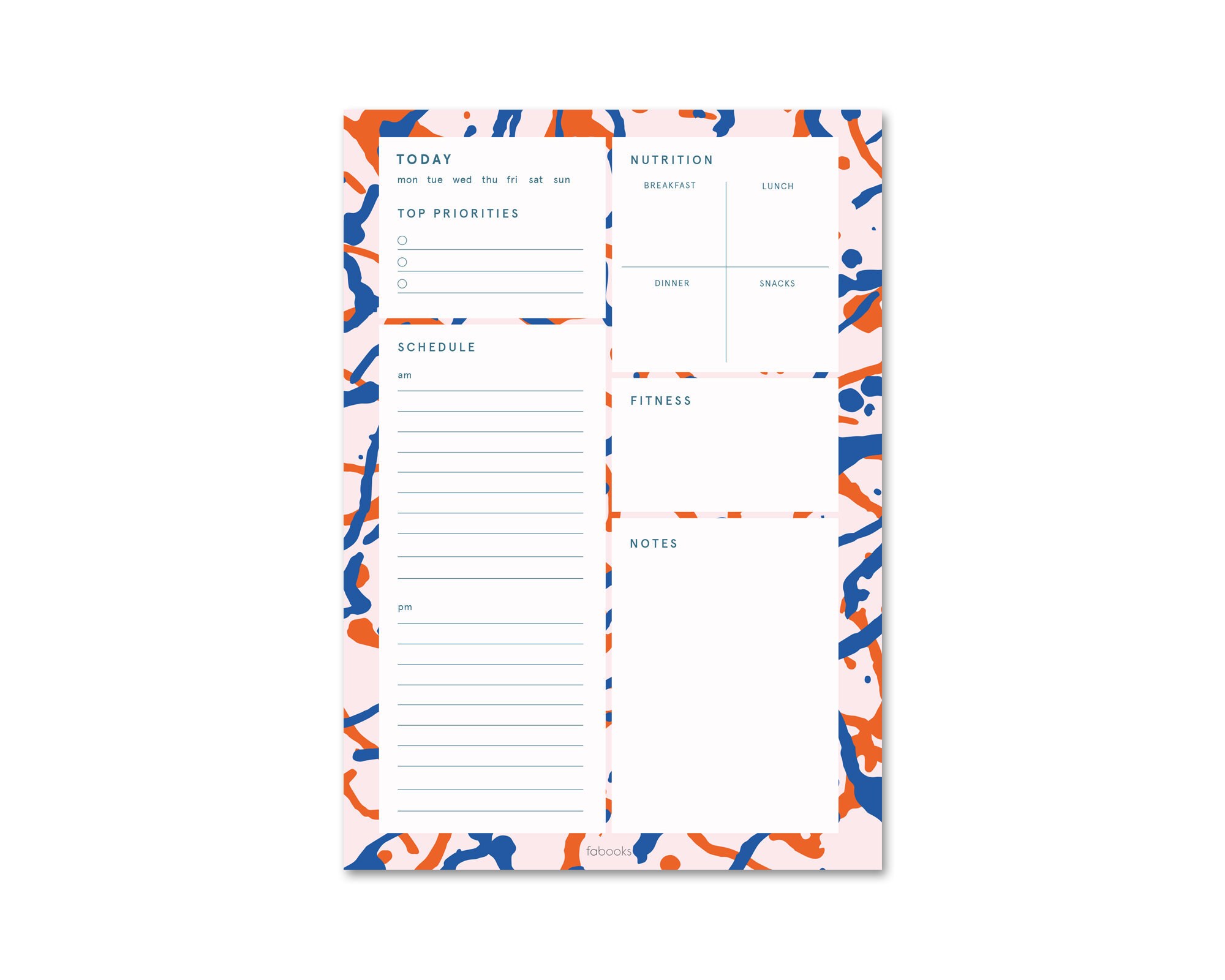 Daily Planner Geometric Daily Notepad Daily Minimalist - Etsy UK