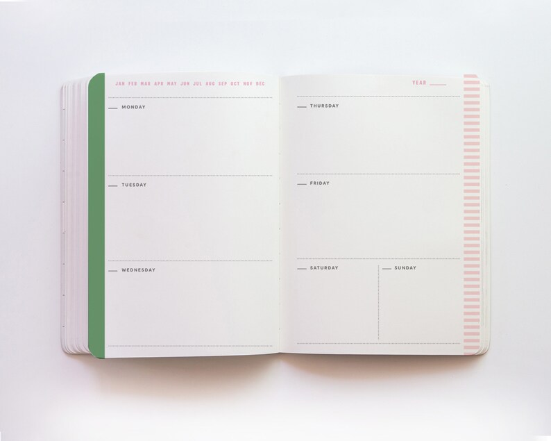 Pink Weekly Planner Floral Weekly Planner Floral Undated - Etsy