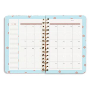 Polka Dot Weekly Planner, Pink Polka Dot Undated Planner, Pink Weekly ...