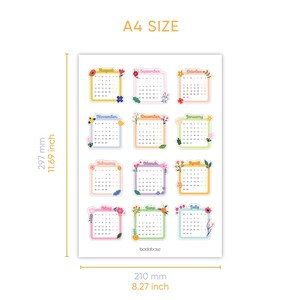 Monthly Calendar Stickers for DIY Planners, Diaries, Journals. 2023 ...