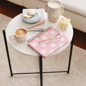 Polka Dot Weekly Planner, Pink Polka Dot Undated Planner, Pink Weekly ...